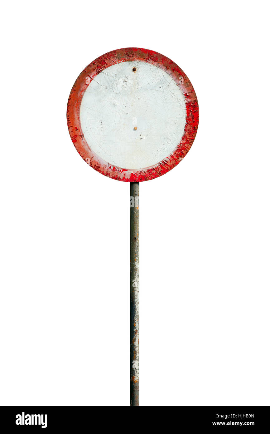isolated, sign, white, red, isolated, vintage, circle, sign, ban, old ...