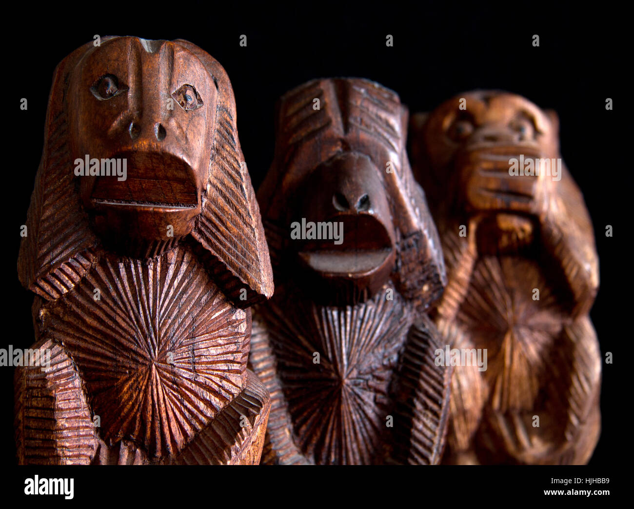 Three monkeys hi-res stock photography and images - Alamy