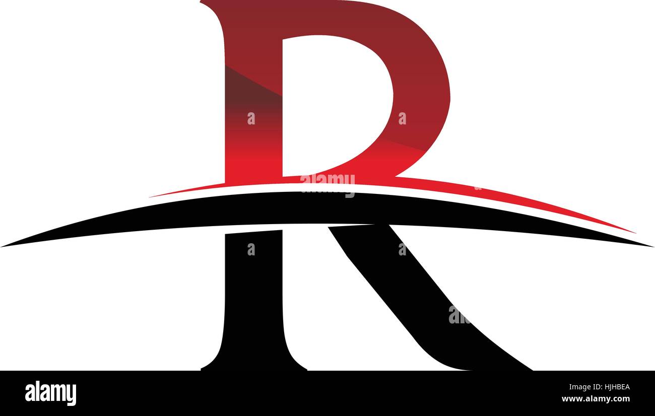 Swoosh Initial R Stock Vector Image & Art - Alamy