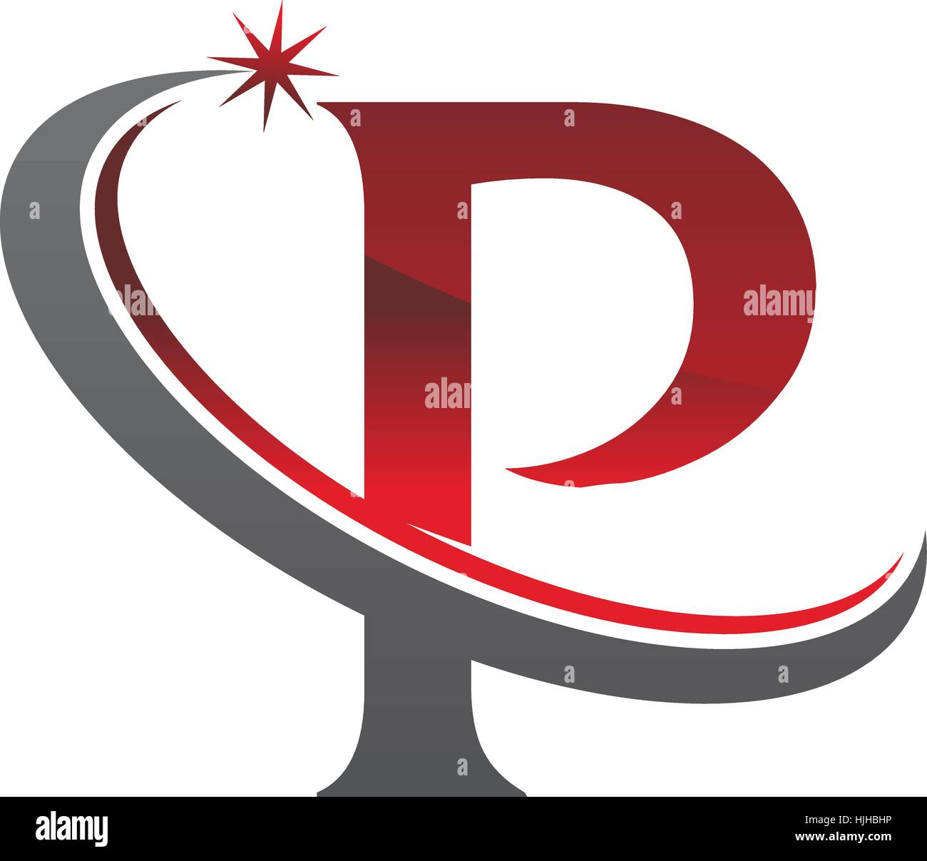 Star Swoosh Letter P Stock Vector Image & Art - Alamy