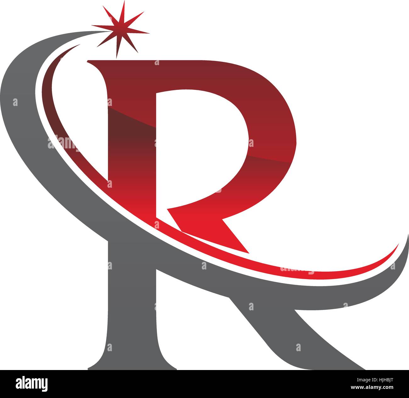 Star Swoosh Letter R Stock Vector Image & Art - Alamy