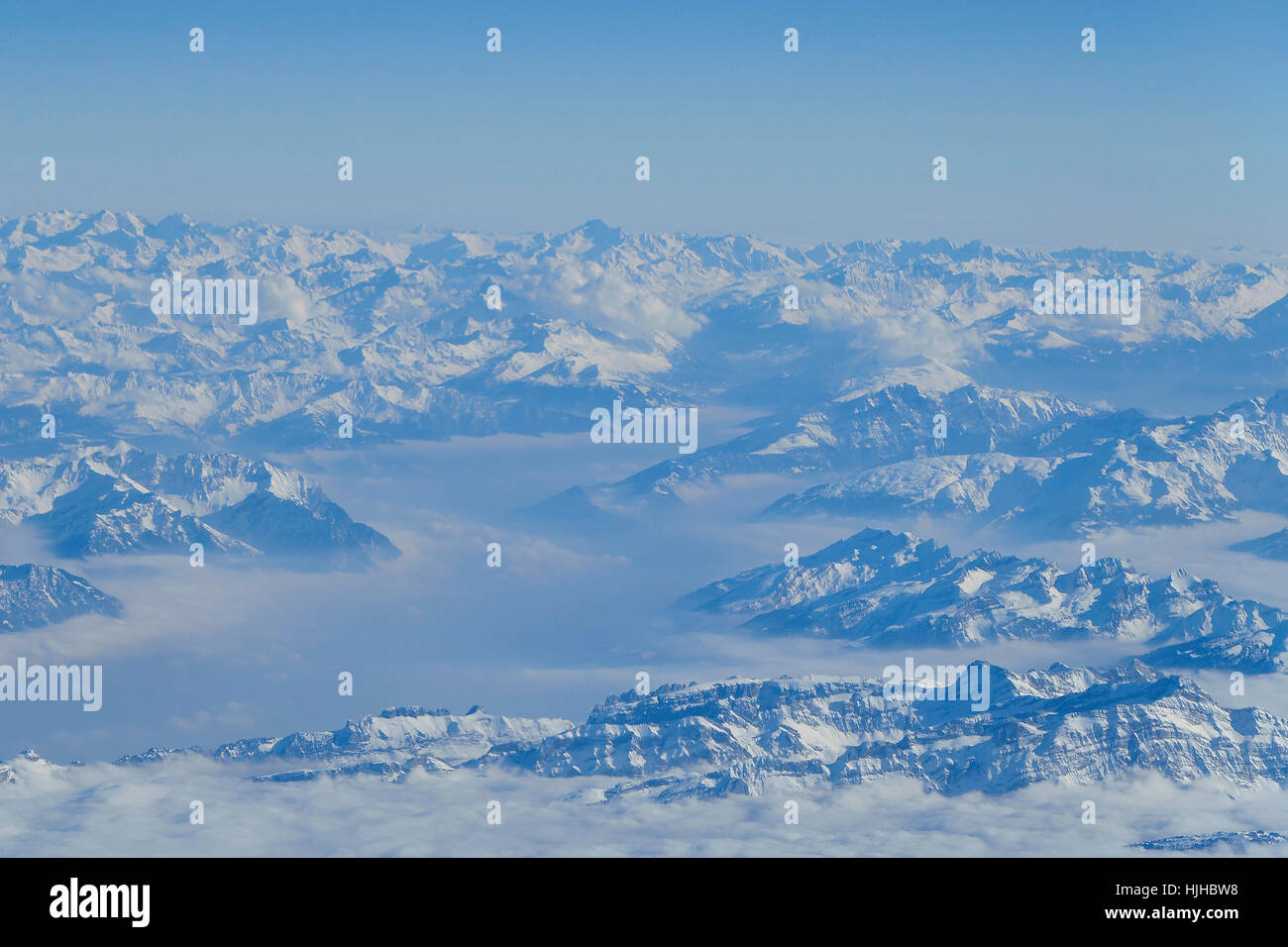 over the swiss alps Stock Photo - Alamy
