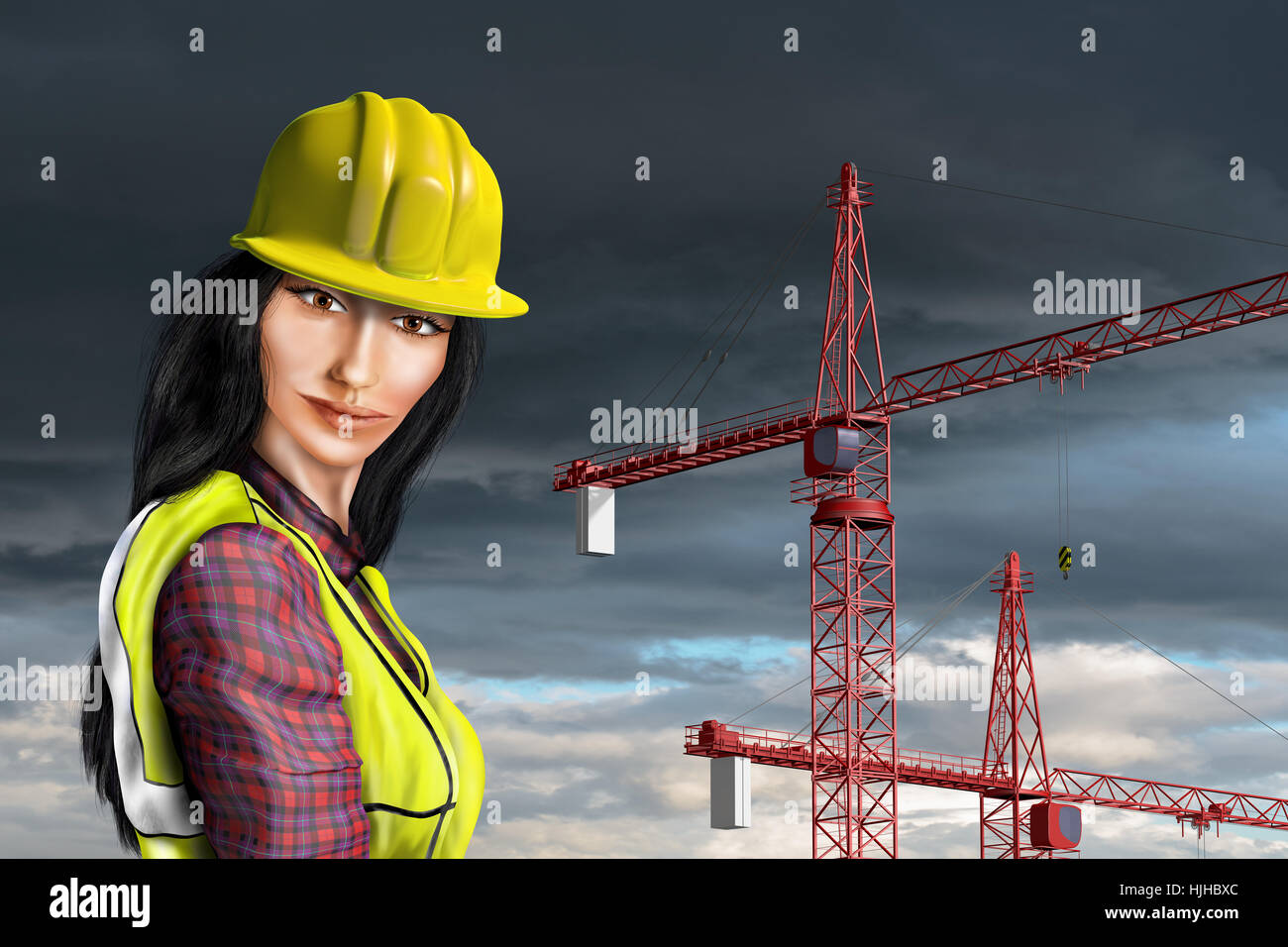 Indian architect woman construction site hi-res stock photography and ...