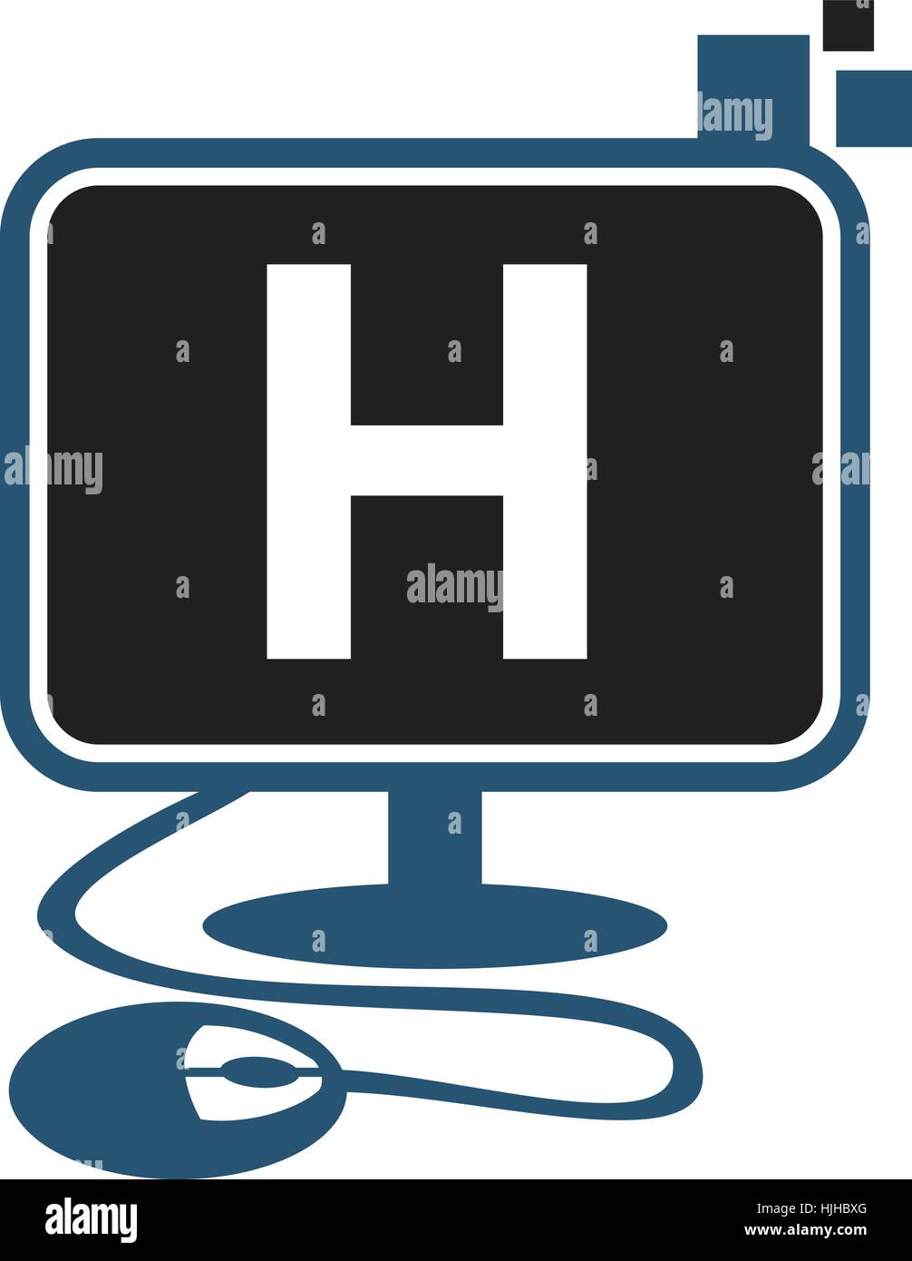 Digital Technology Initial H Stock Vector Image & Art - Alamy