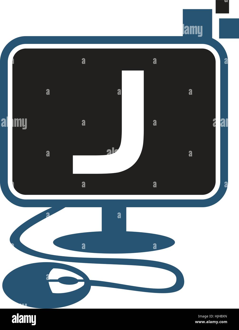 Digital Technology Initial J Stock Vector Image & Art - Alamy