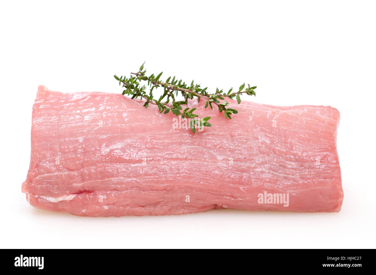 raw, bovine, calf, thyme, slim, arid, sligth, lean, gaunt, thin, meat ...