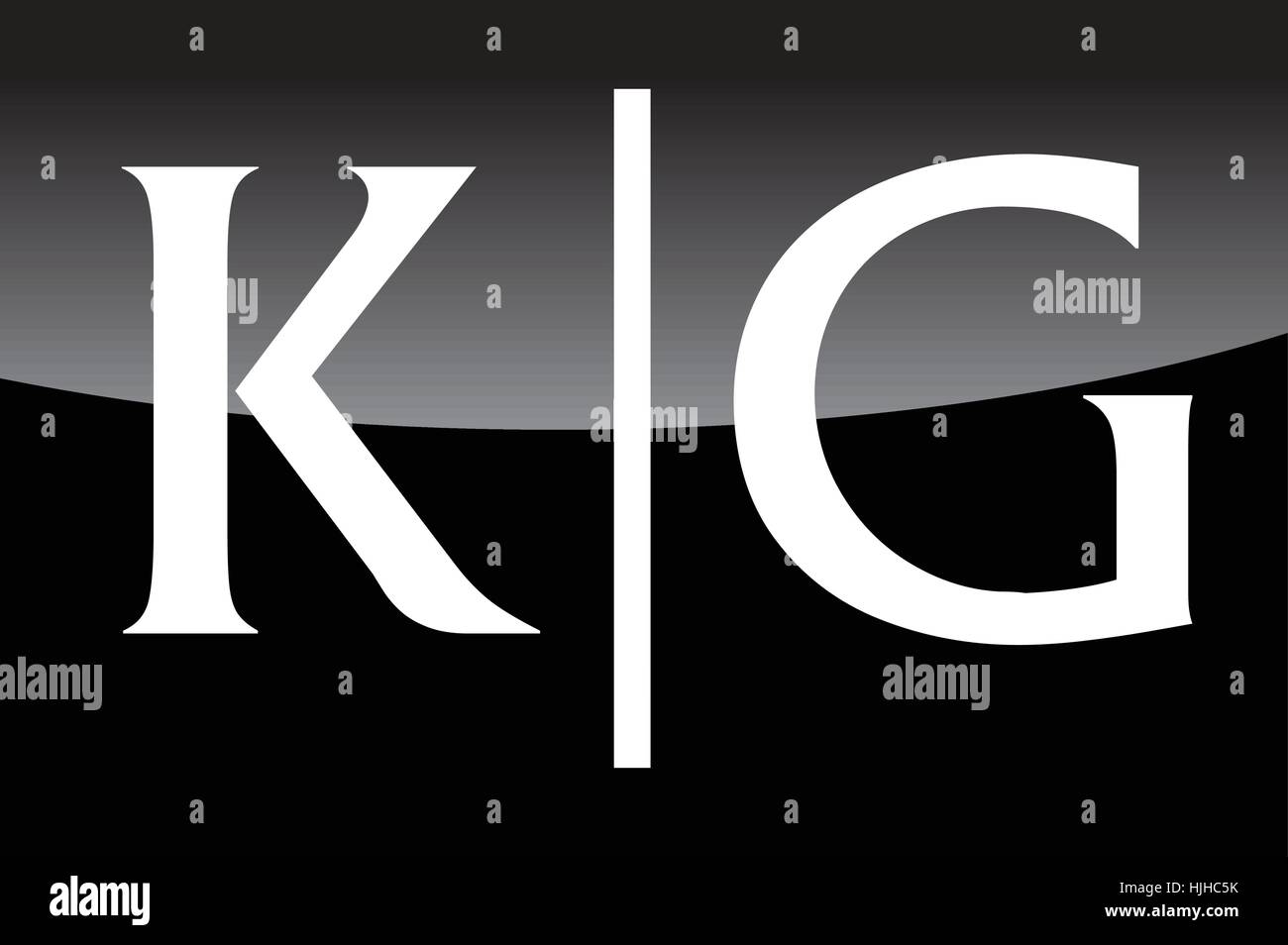 Initial kg letter with swoosh logo hi-res stock photography and images ...