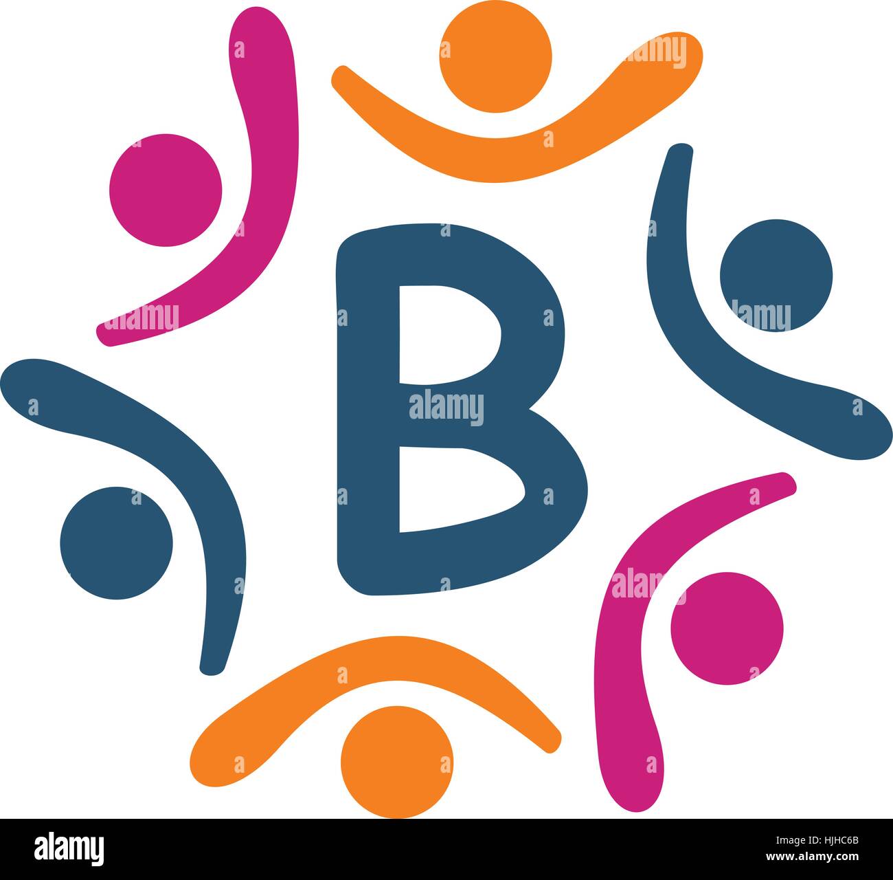 Friendship Teamwork Parenting Letter B Stock Vector Image & Art - Alamy