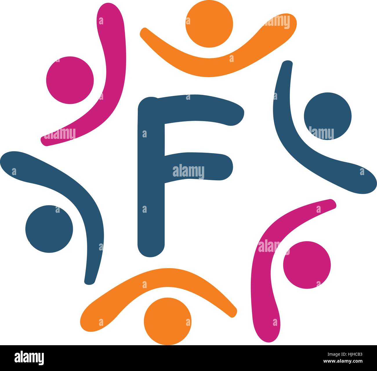 Friendship Teamwork Parenting Letter F Stock Vector Image & Art - Alamy