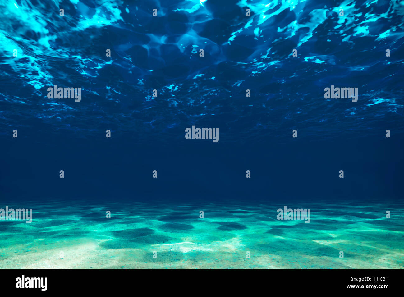 Underwater, ocean bottom and surface Stock Photo - Alamy