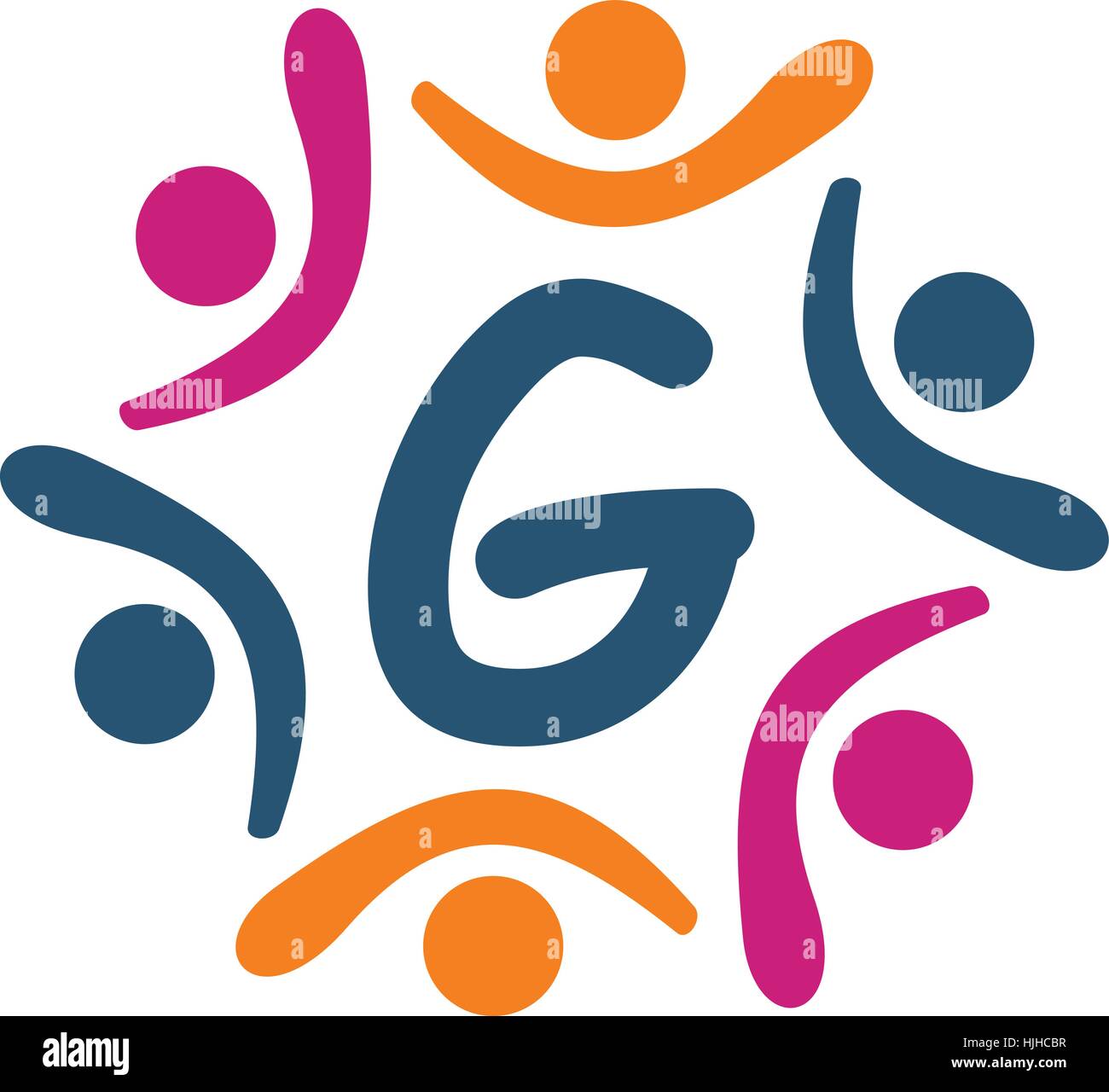 Friendship Teamwork Parenting Letter G Stock Vector Image & Art - Alamy