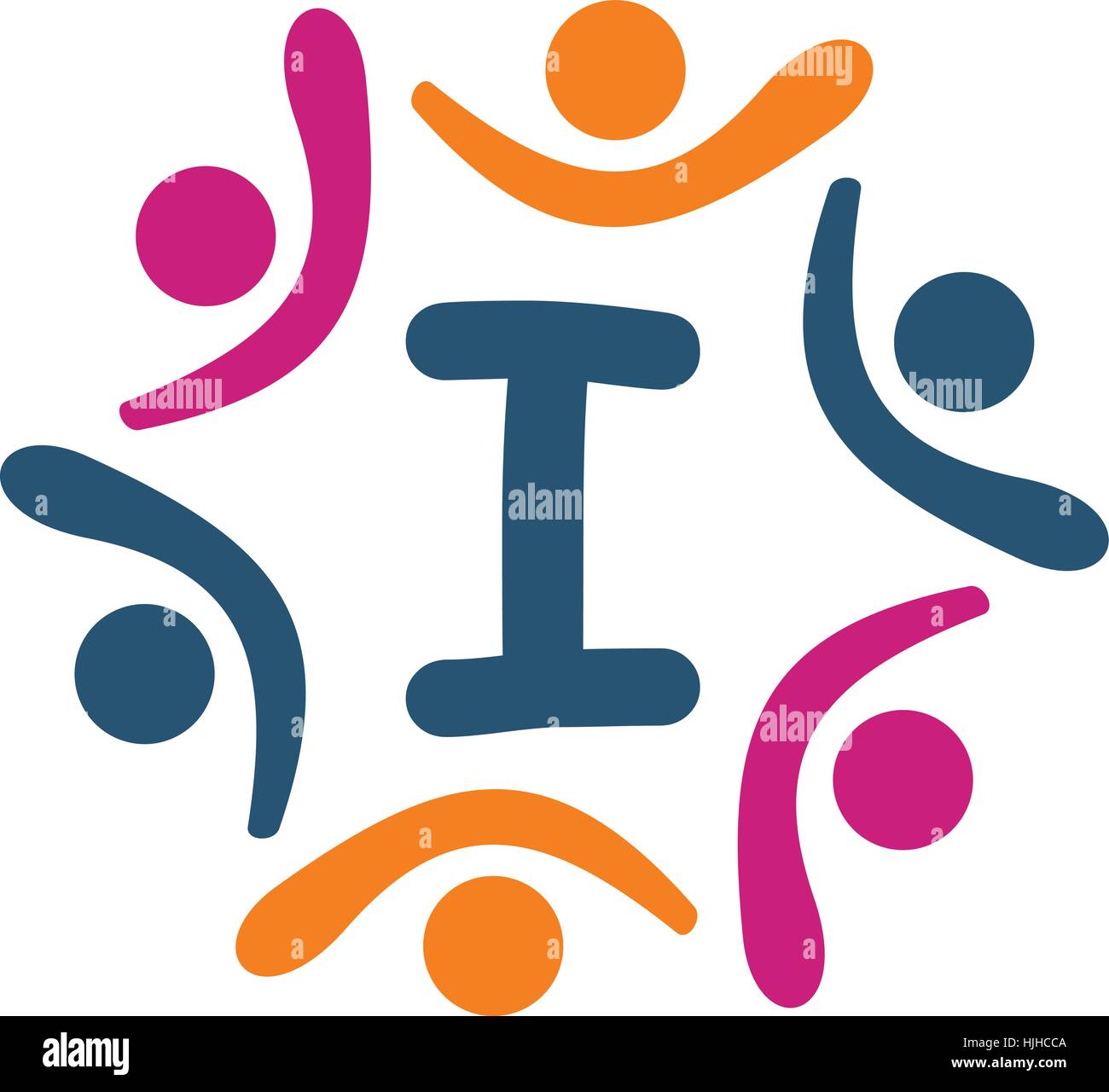 Friendship Teamwork Parenting Letter I Stock Vector Image & Art - Alamy