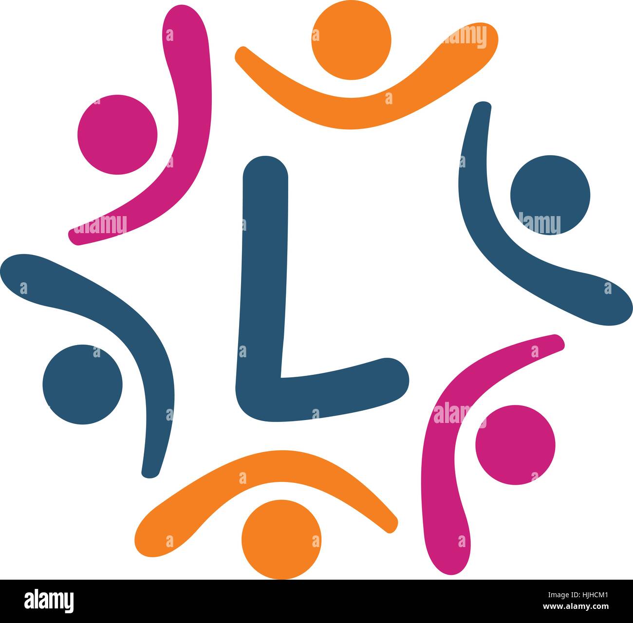 Friendship Teamwork Parenting Letter L Stock Vector Image & Art - Alamy