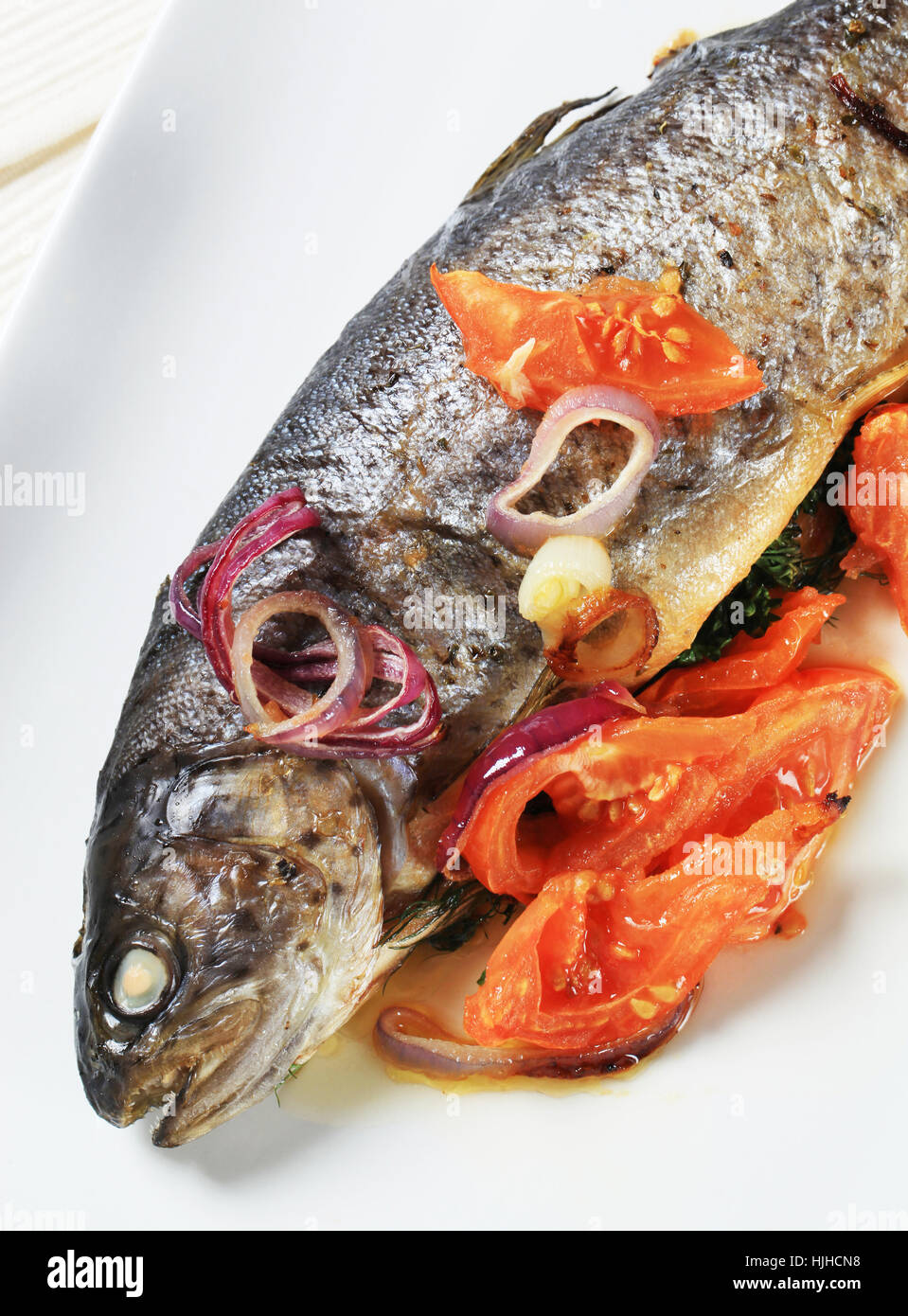 food, aliment, detail, angle, fish, plate, trout, gourmet, onion, dish ...