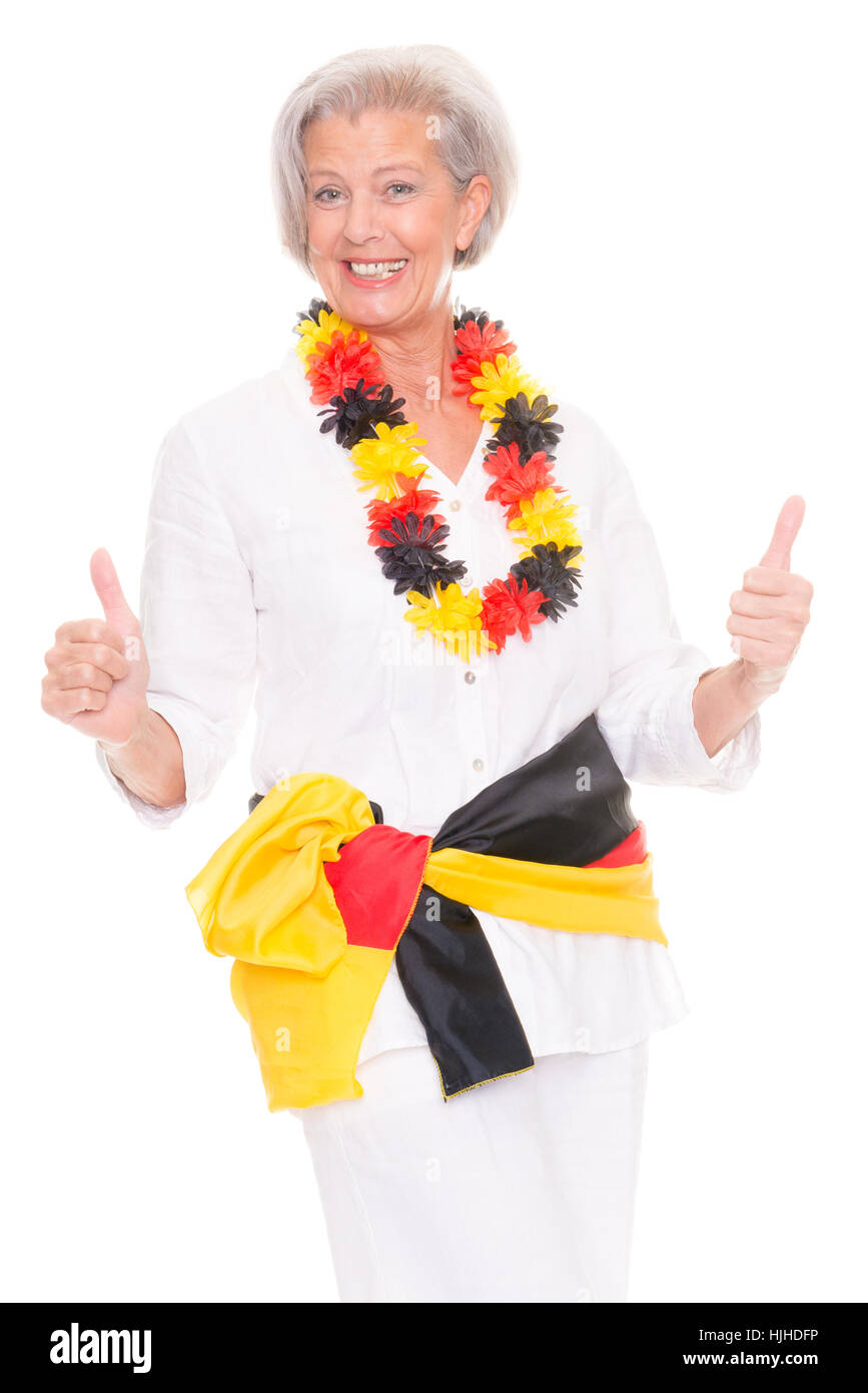 Older woman football fan hi-res stock photography and images - Alamy