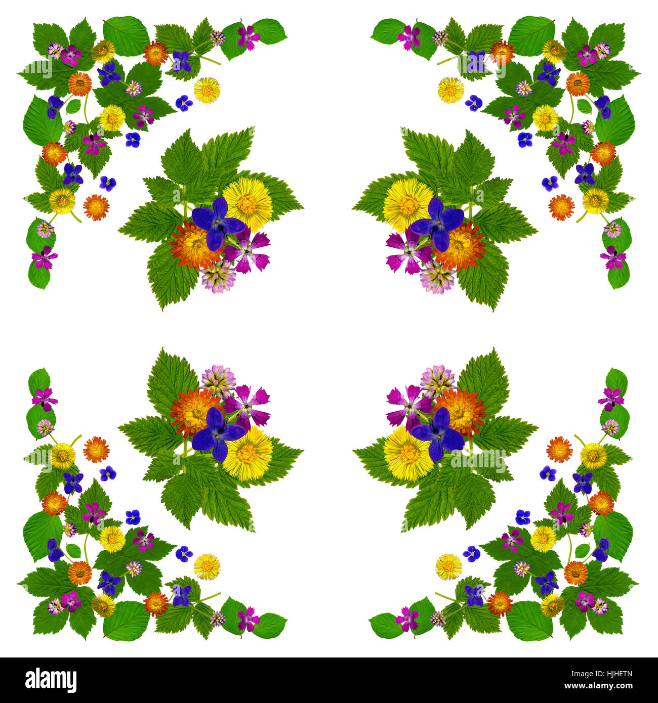 Corner flower frame Cut Out Stock Images & Pictures - Alamy