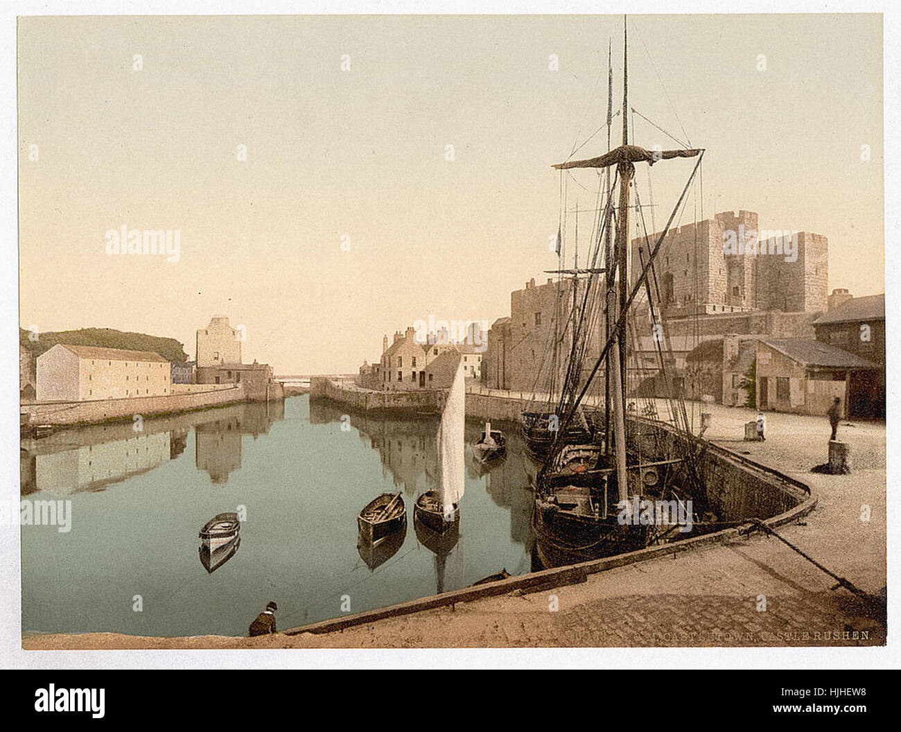 Castletown, Rushen Castle, Isle of Man - Photochrom XIXth century Stock ...