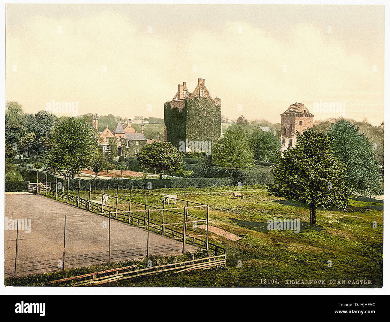 Dean Castle, Kilmarnock, Scotland - Photochrom XIXth century Stock ...