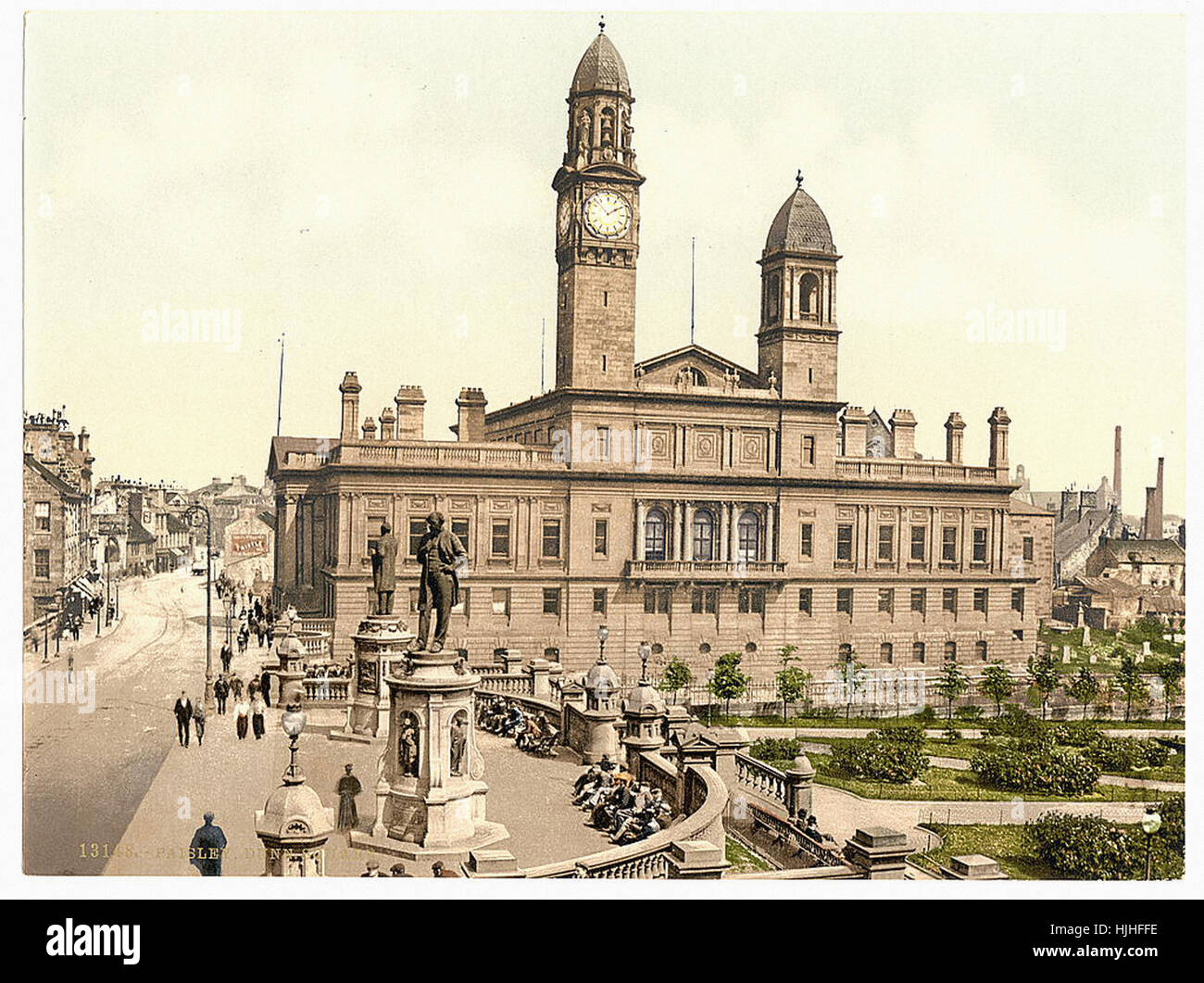 Dunn Square, Paisley, Scotland - Photochrom XIXth century Stock Photo ...