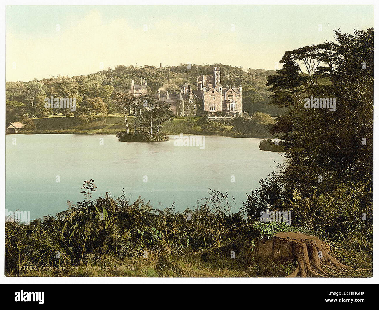 Lochnaw Castle, Stranraer, Scotland - Photochrom XIXth century Stock ...