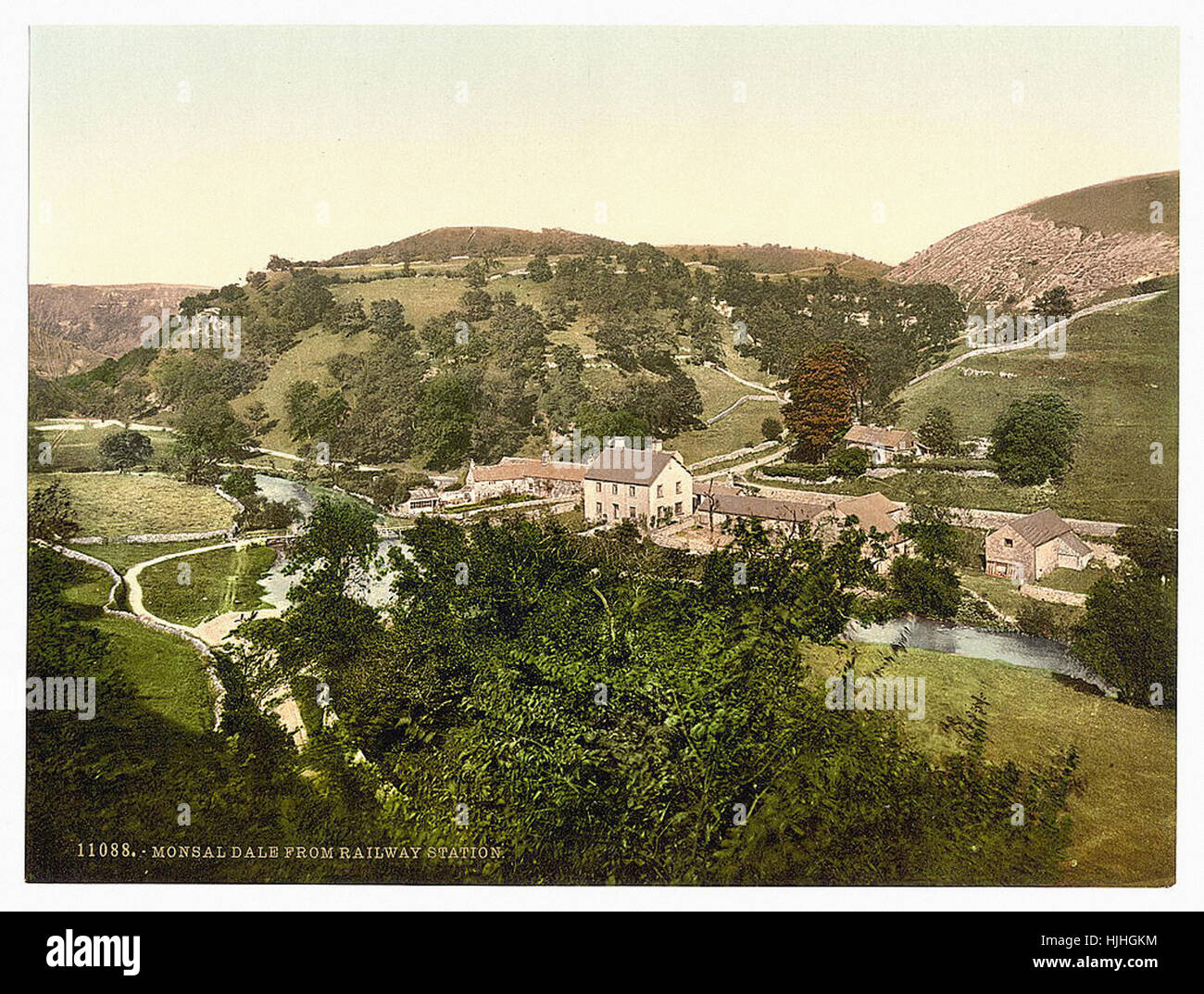 Mansal Dale from railway station, Derbyshire, England - Photochrom ...