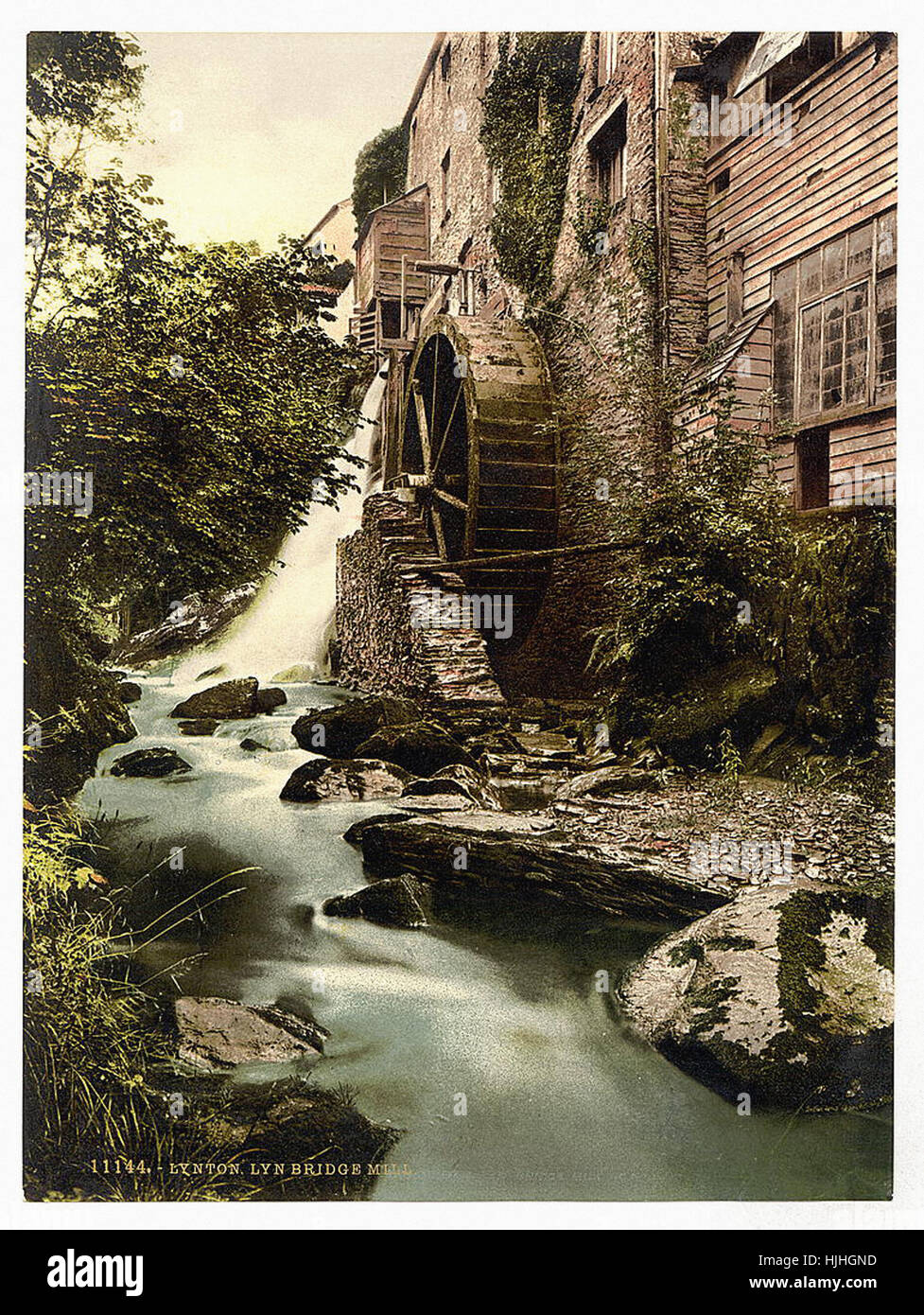 Mill, East Lyn, Lynton and Lynmouth, England - Photochrom XIXth century ...