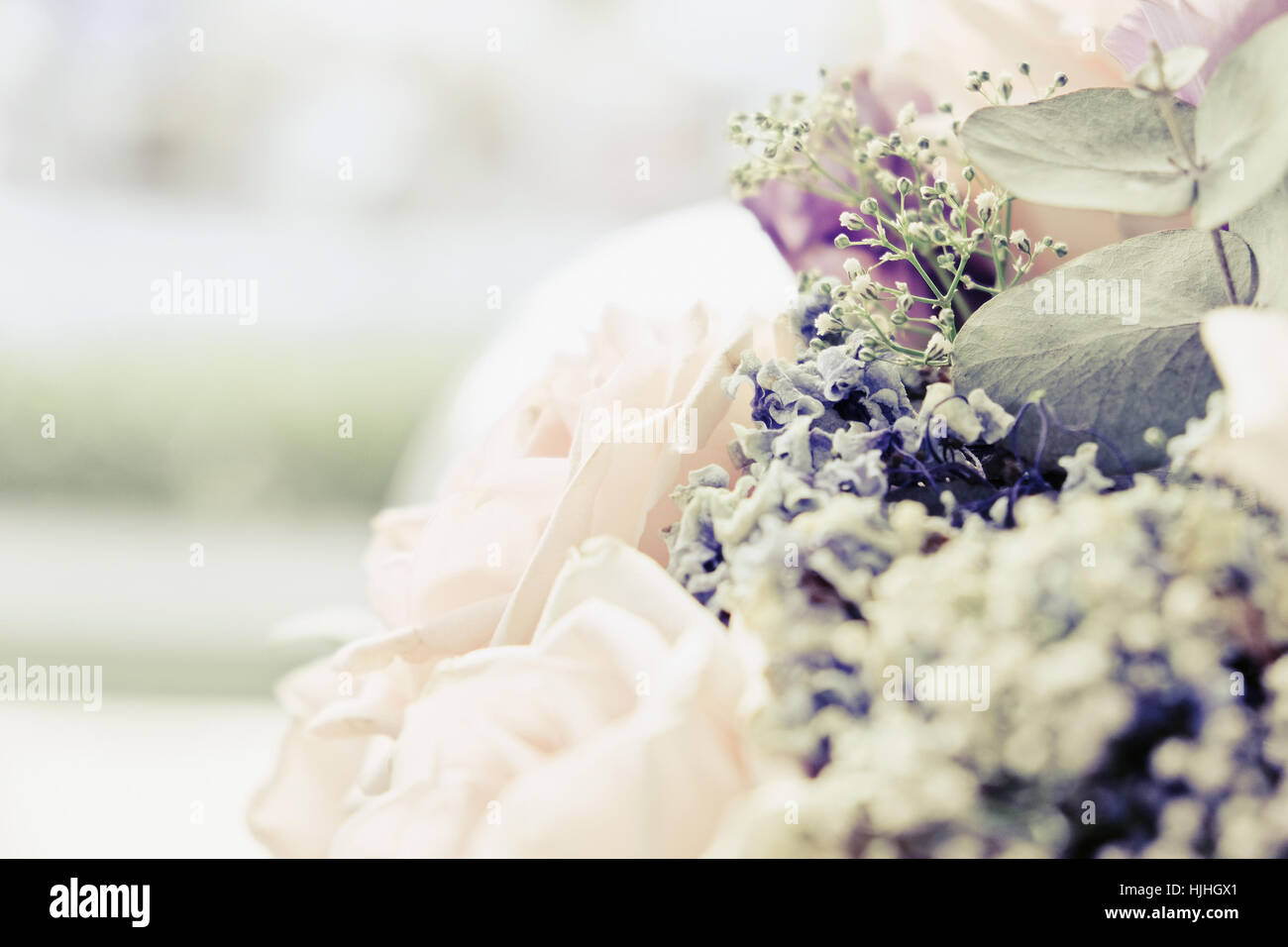 Pink rose in a floral bouquet background Stock Photo - Alamy