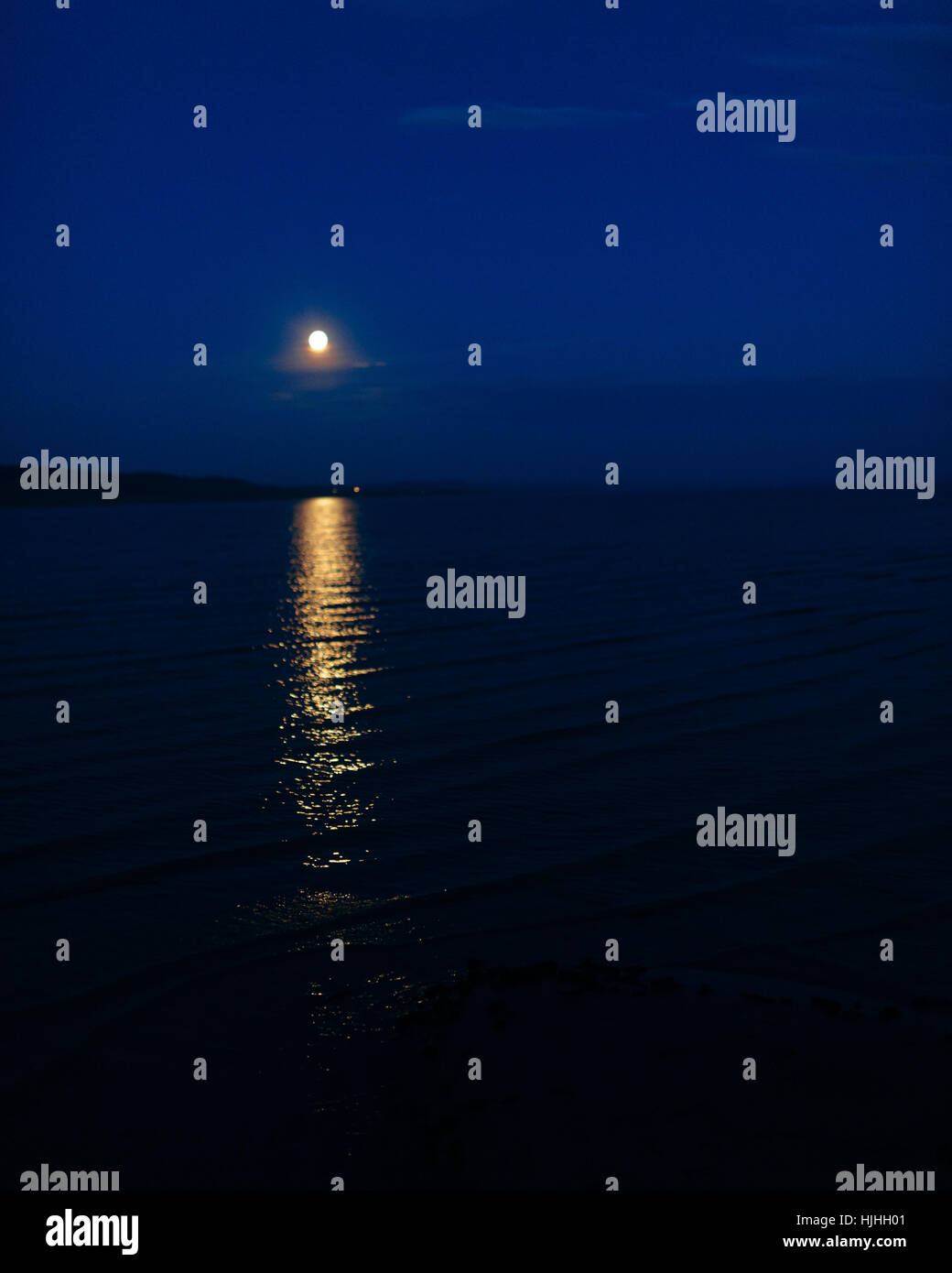 Full Moon near the river Stock Photo - Alamy