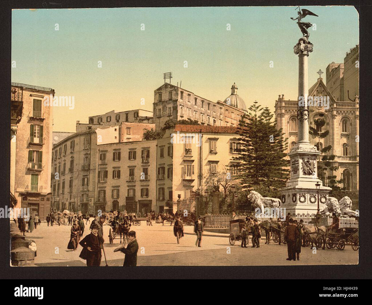 Piazza of Martiri (i.e. Piazza dei Martiri), Naples, Italy - Photochrom ...
