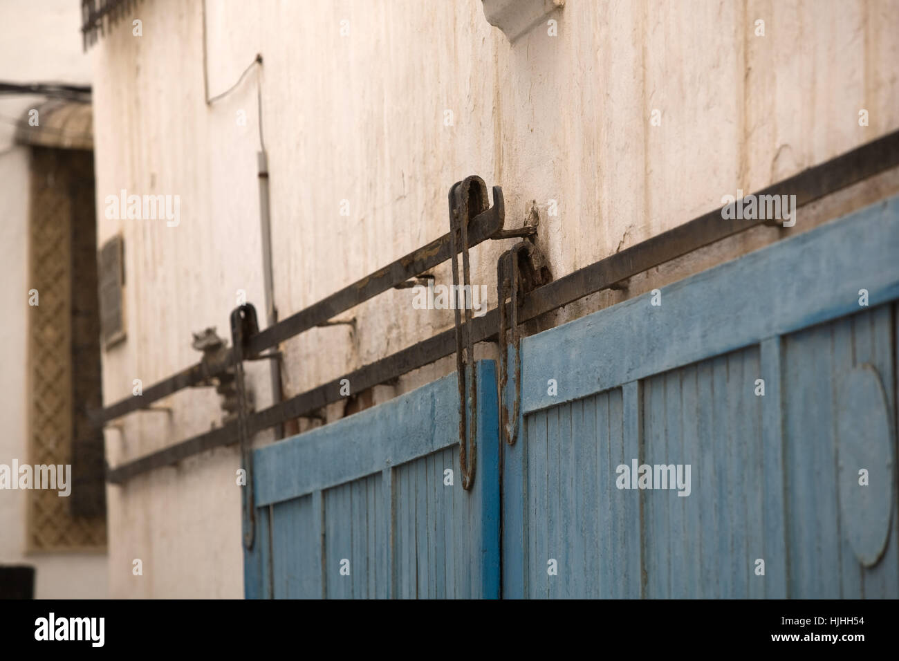 blue, old town, goal, passage, gate, archgway, gantry, door, blank ...
