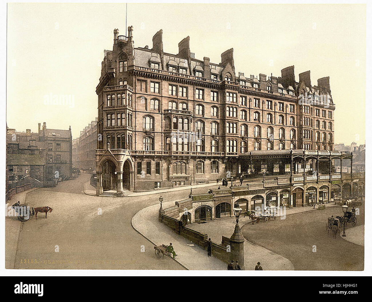 St. Enoch's Station, Glasgow, Scotland - Photochrom XIXth century Stock ...