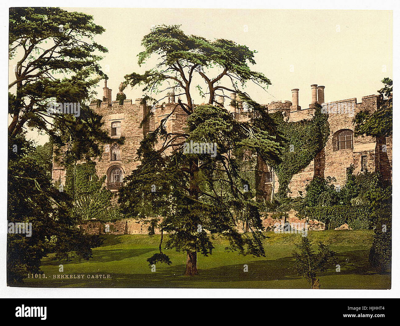 The Castle, Berkeley, England - Photochrom XIXth century Stock Photo ...