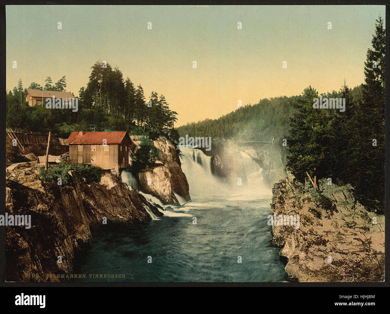 Tinnfossen, Telemarken (i.e, Telemark), Norway - Photochrom XIXth ...