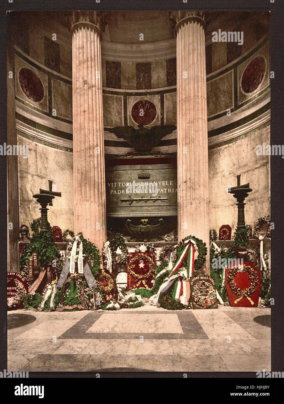 Tomb of Victor Emmanuel, Rome, Italy - Photochrom XIXth century Stock ...
