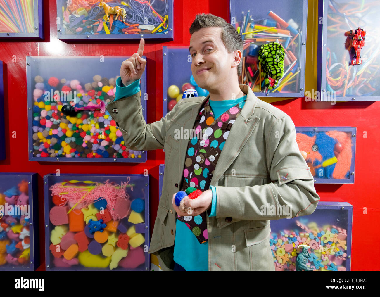 Kids TV character Mister Maker, played by Phil Gallagher, who showed ...