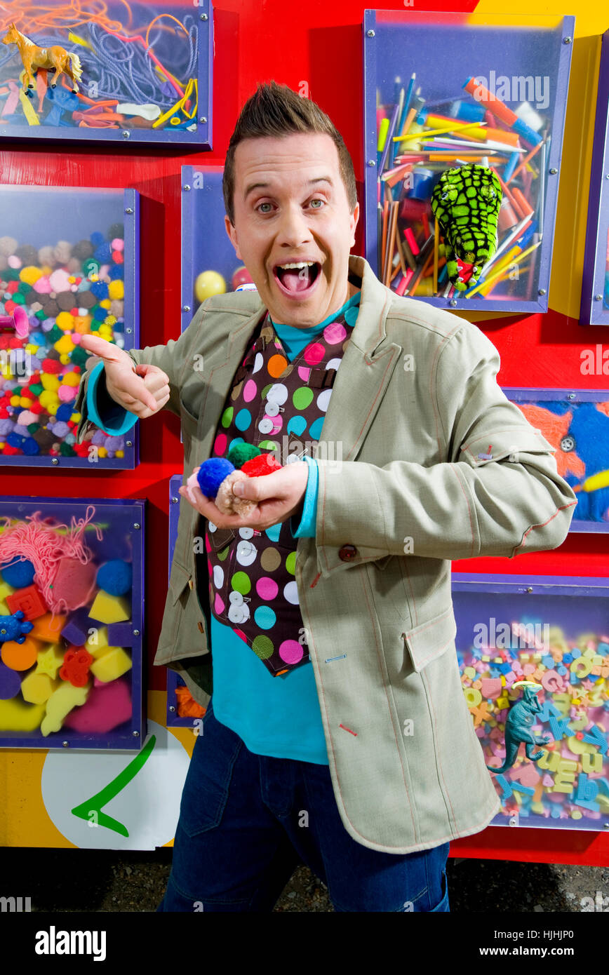 Kids TV character Mister Maker, played by Phil Gallagher, who showed ...