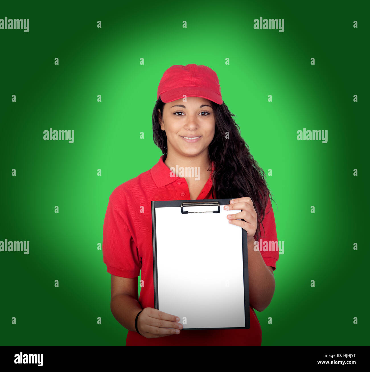 woman, blank, european, caucasian, uniform, uninhabited, clipboard ...
