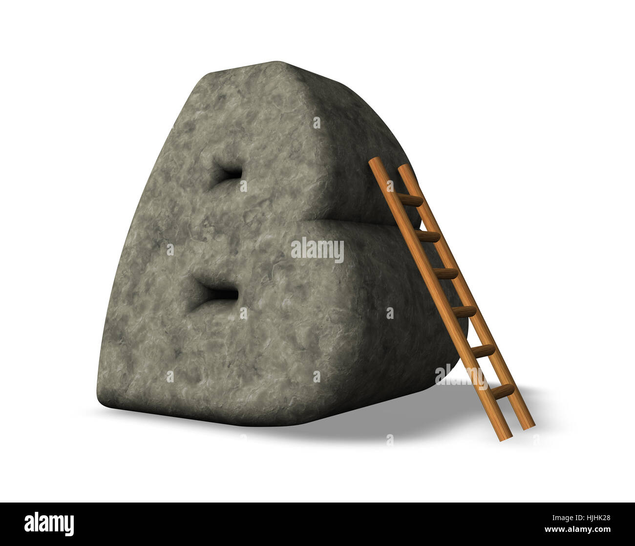 stone letter and ladder Stock Photo - Alamy
