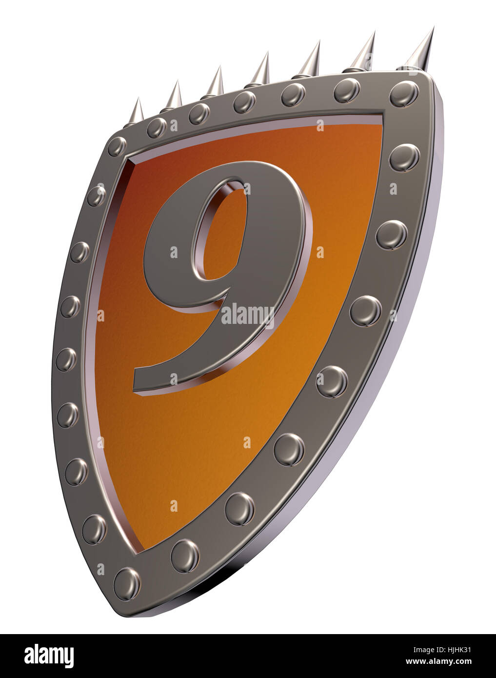 metal, rivet, emblem, number, nine, shield, sign, signal, illustration ...