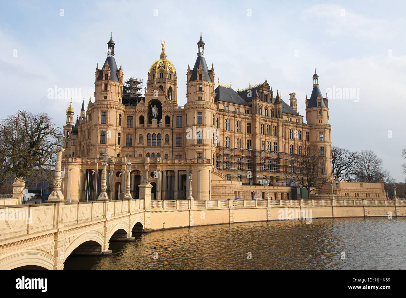 palace, castle, yellow, chateau, tower, famous, bridge, baroque ...