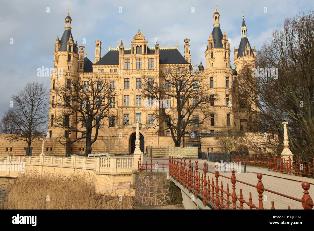 palace, castle, yellow, chateau, tower, famous, bridge, baroque ...