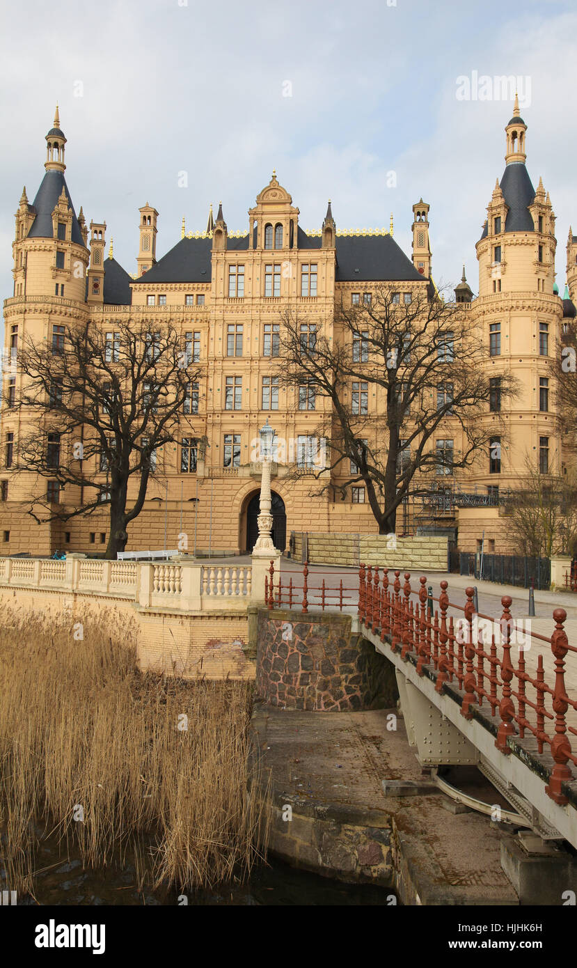 palace, castle, yellow, chateau, tower, famous, bridge, baroque ...