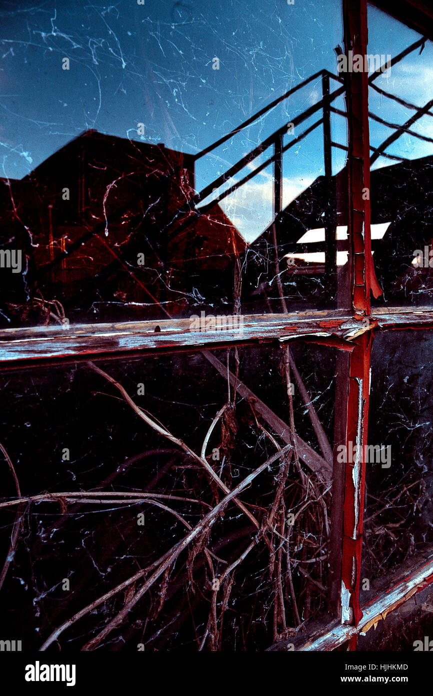 reflection of old factory in Virginia Stock Photo - Alamy