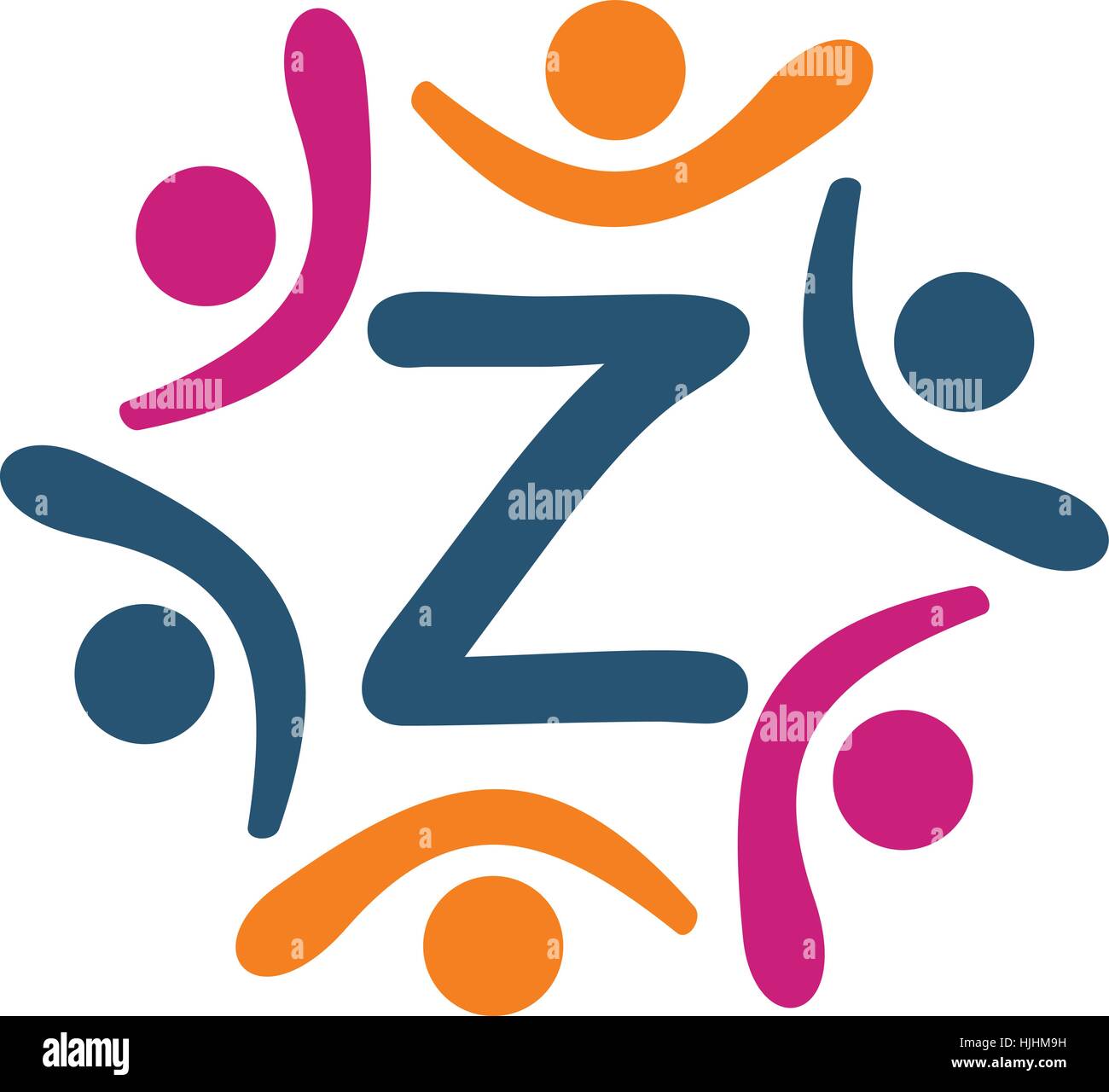 Friendship Teamwork Parenting Letter Z Stock Vector Image & Art - Alamy