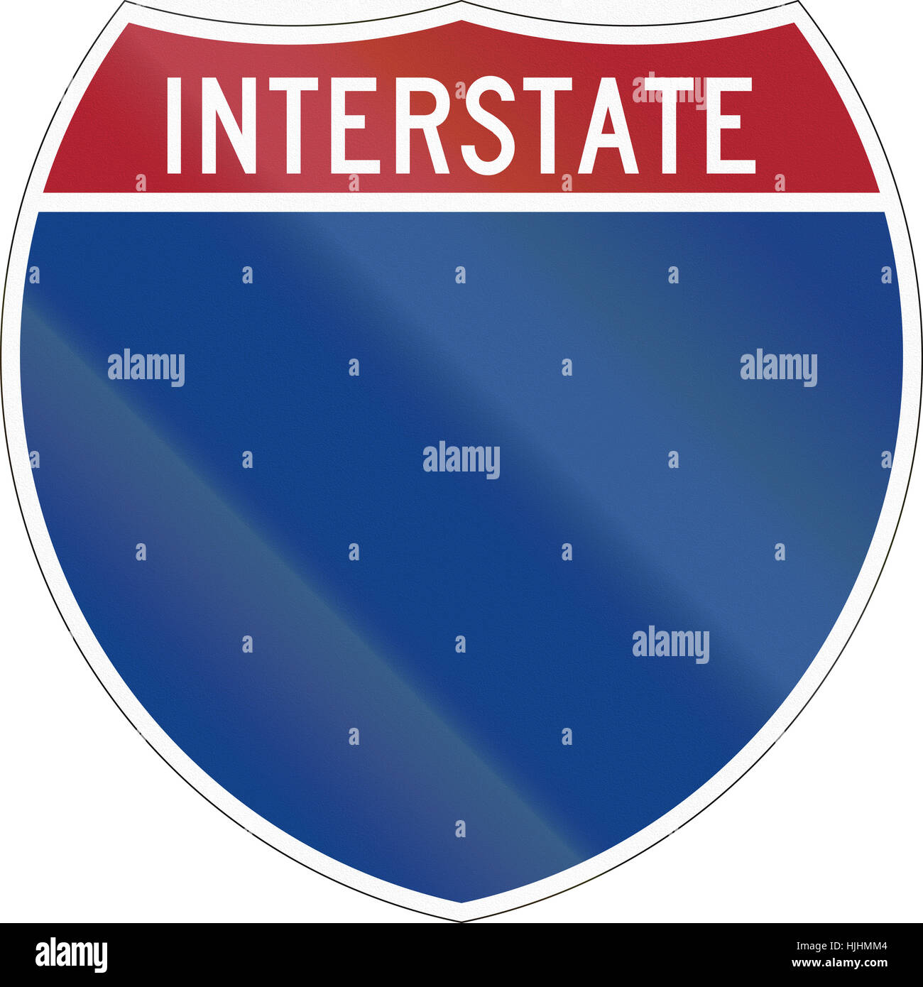 Blank blue interstate highway sign hi-res stock photography and images ...