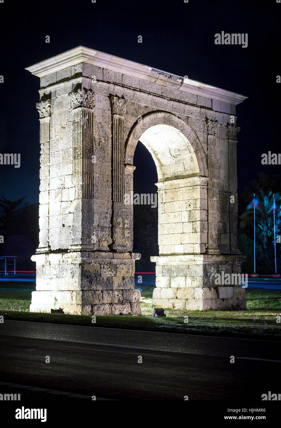 monument, stone, antique, arc, arch, spain, horizontal, ruins, vertical ...