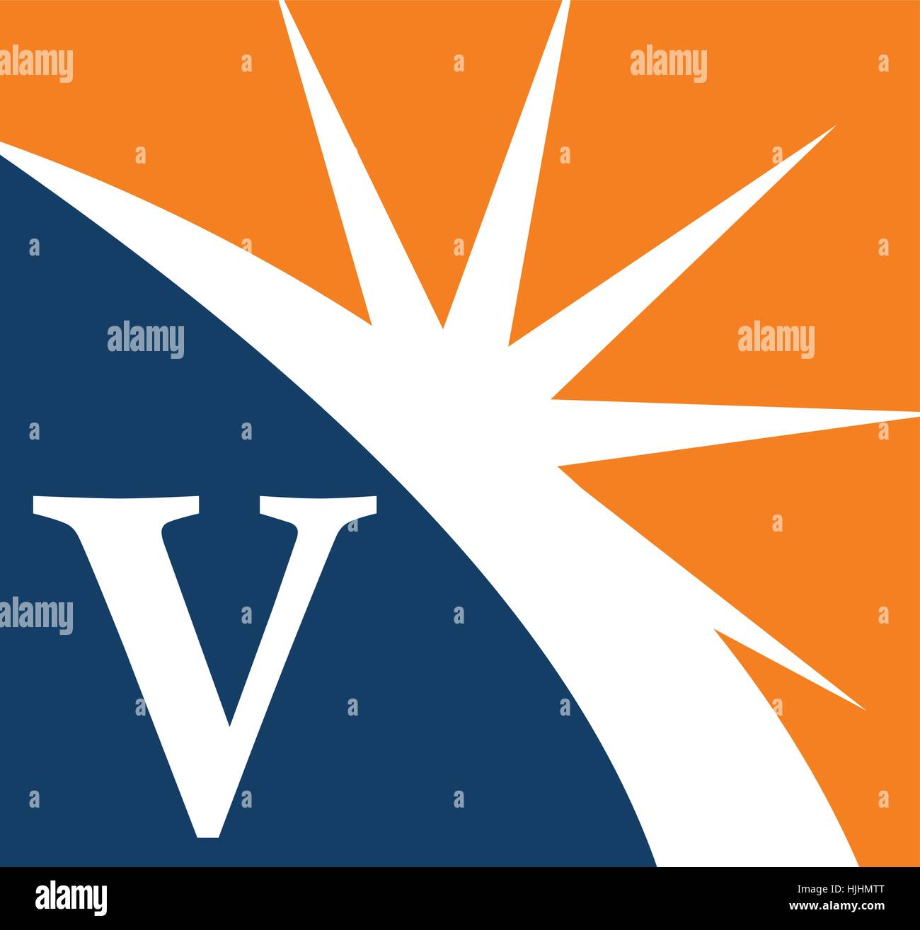 Star Swoosh Letter V Stock Vector Image & Art - Alamy