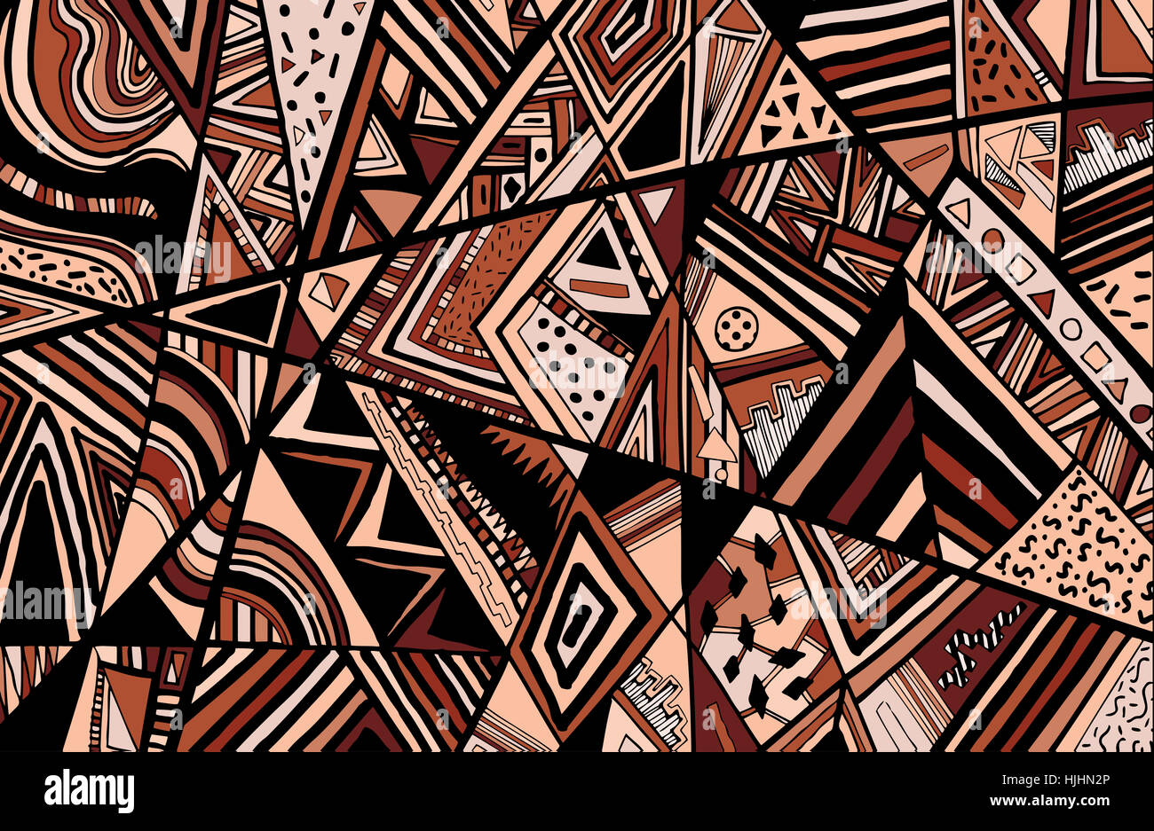 Abstract ethnic background is from different geometric shapes.Vector ...