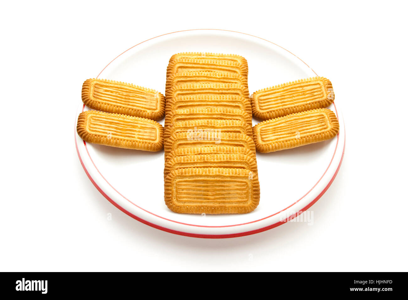 biscuit biscuits on plastic plate Stock Photo - Alamy