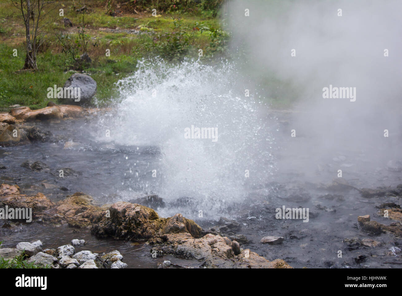 vulcan, volcano, water, stone, rock, spring, bouncing, bounces, hop ...